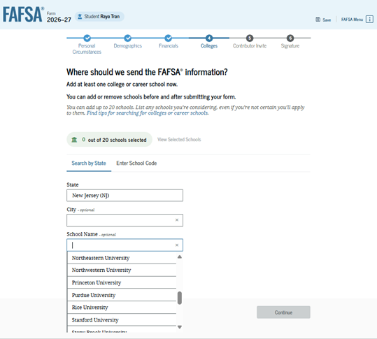 How to Answer FAFSA Student College Information Questions - How to Add ...