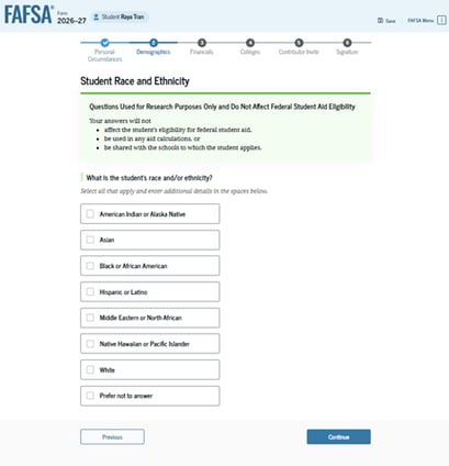How to Answer FAFSA Student Demographics Information Questions - Gender ...