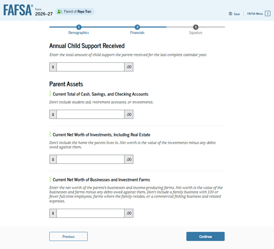 How to Answer FAFSA Parent Income & Tax Information Questions - Parent ...