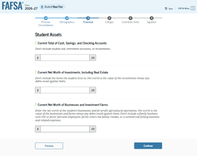How to Answer Student Assets FAFSA Questions - Student Assets, Child ...